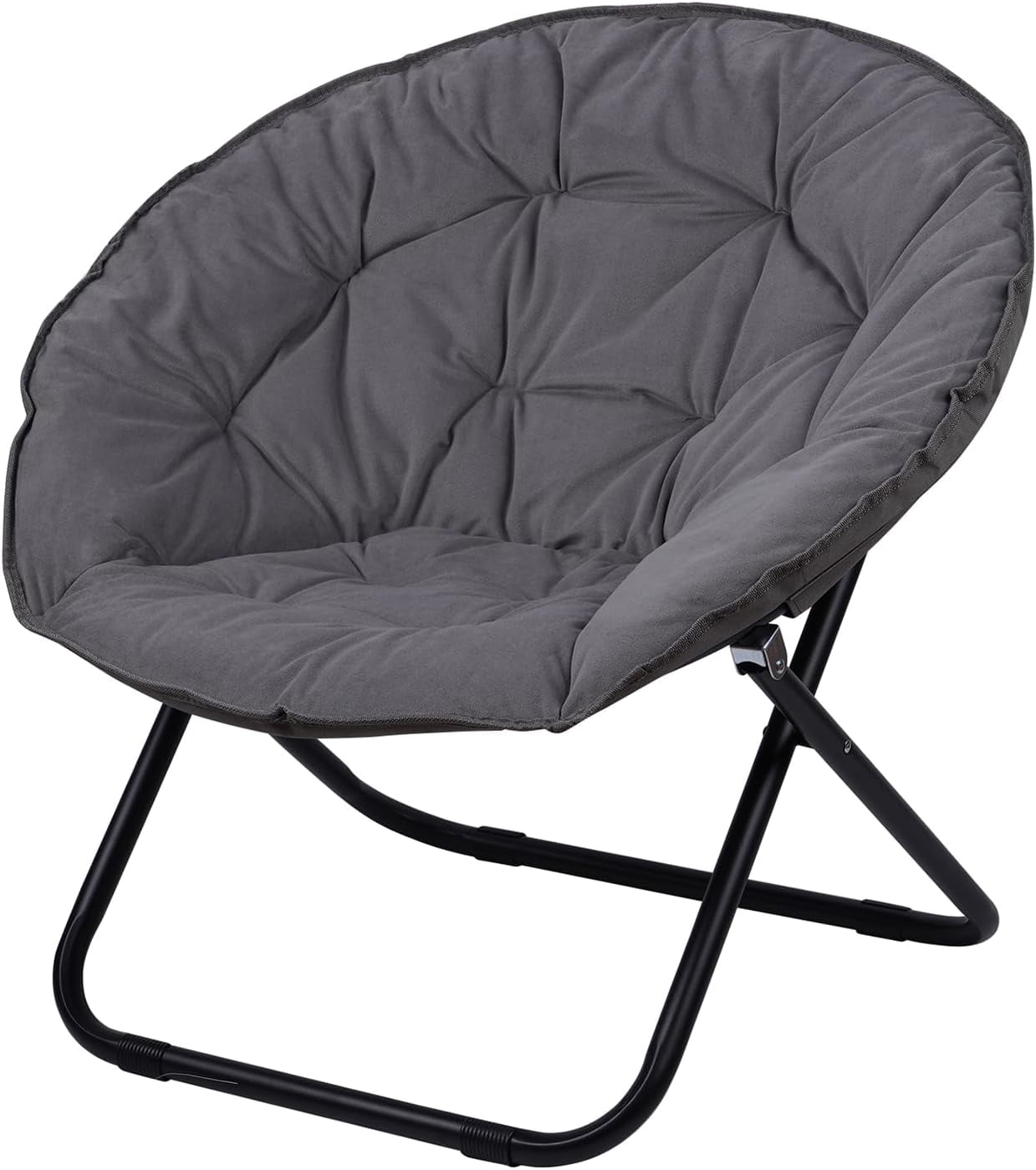 Gaildon Foldable Moon Saucer Chair with Mental Frame for Kids and ...