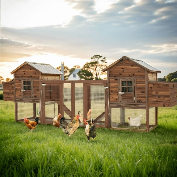 Gaildon Large Removable Chicken Coop for 4-5 Chickens ,with 2 Story ...
