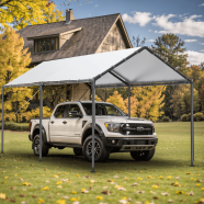 Gaildon W10xL20Ft Heavy Duty Steel Carport Portable Garage with ...