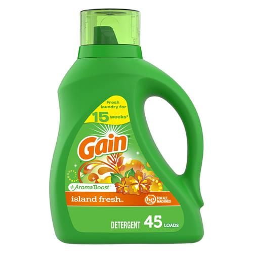 Gain + Aroma Boost Laundry Detergent Liquid Soap, Island Fresh Scent ...