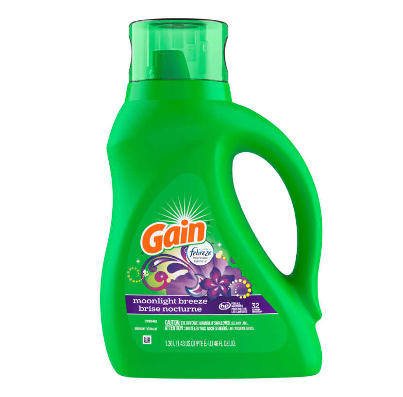 Gain + Aroma Boost Liquid Laundry Detergent, Moonlight Breeze Scent, 32 ...