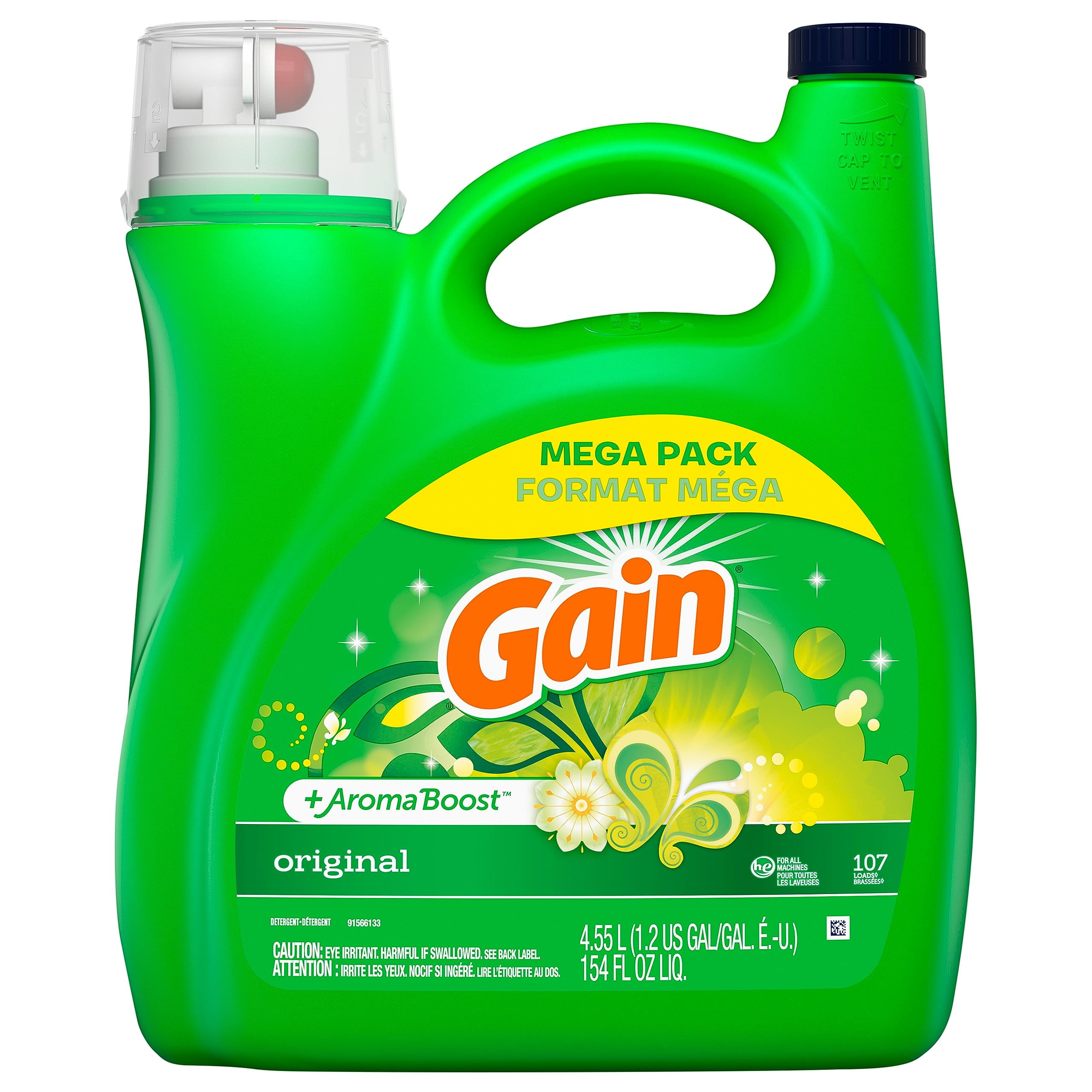 Gain Laundry Detergent Liquid Soap, Aroma Boost, 154 Fl Oz, Washer ...