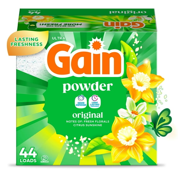 Gain Powder Laundry Detergent Original Scent 40 oz for 44 Loads ...