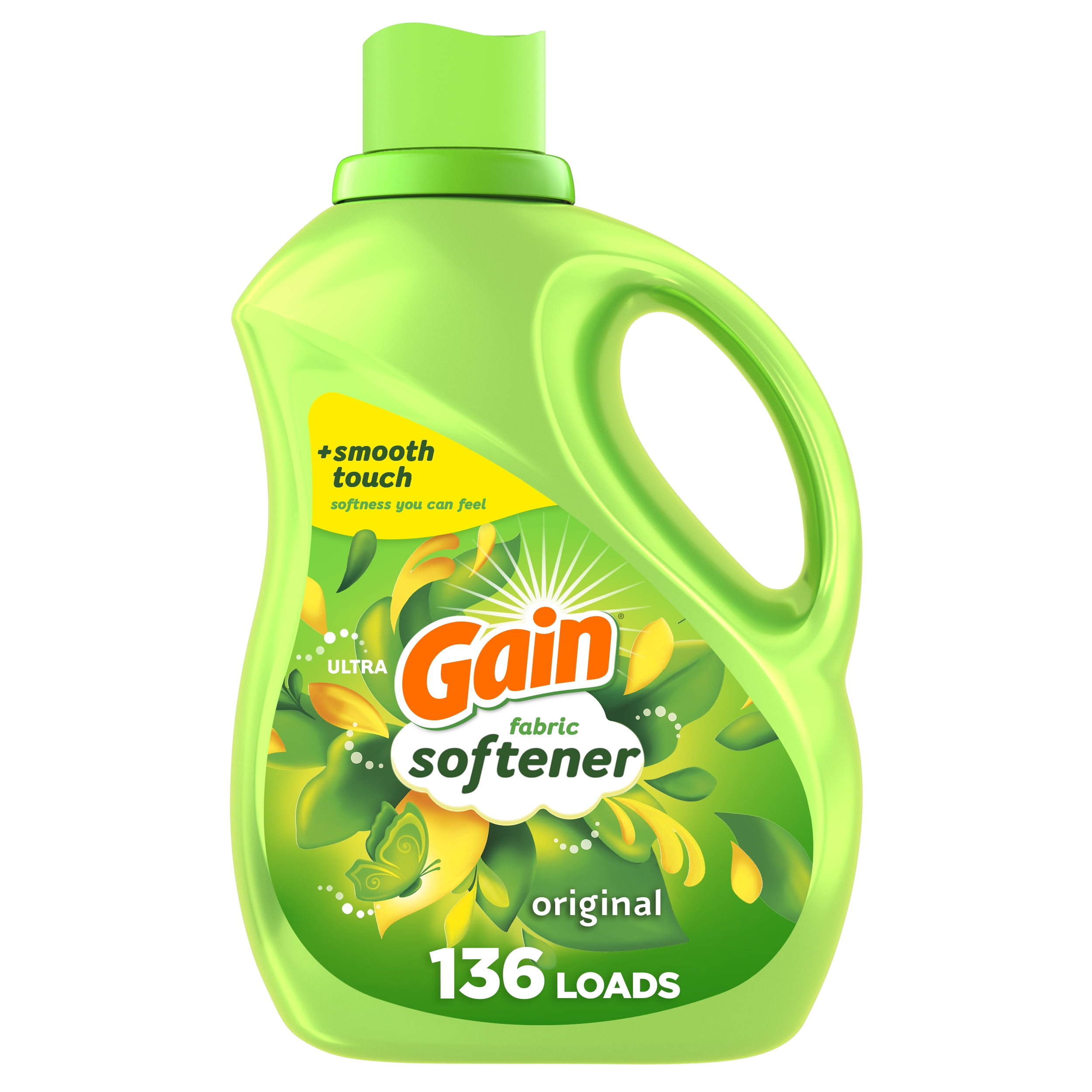 Gain Liquid Fabric Softener, Original Scent, 100 fl oz, 136 Loads, Long ...