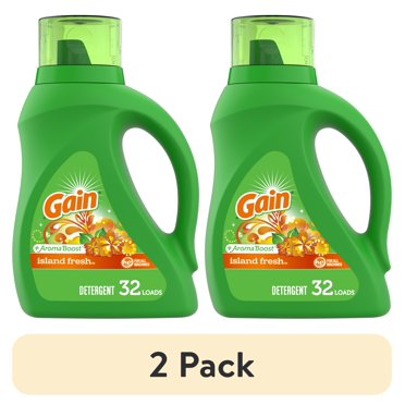 Gain Island Fresh Liquid Laundry Detergent, 50 Fl oz, 32 Loads, Oxi ...