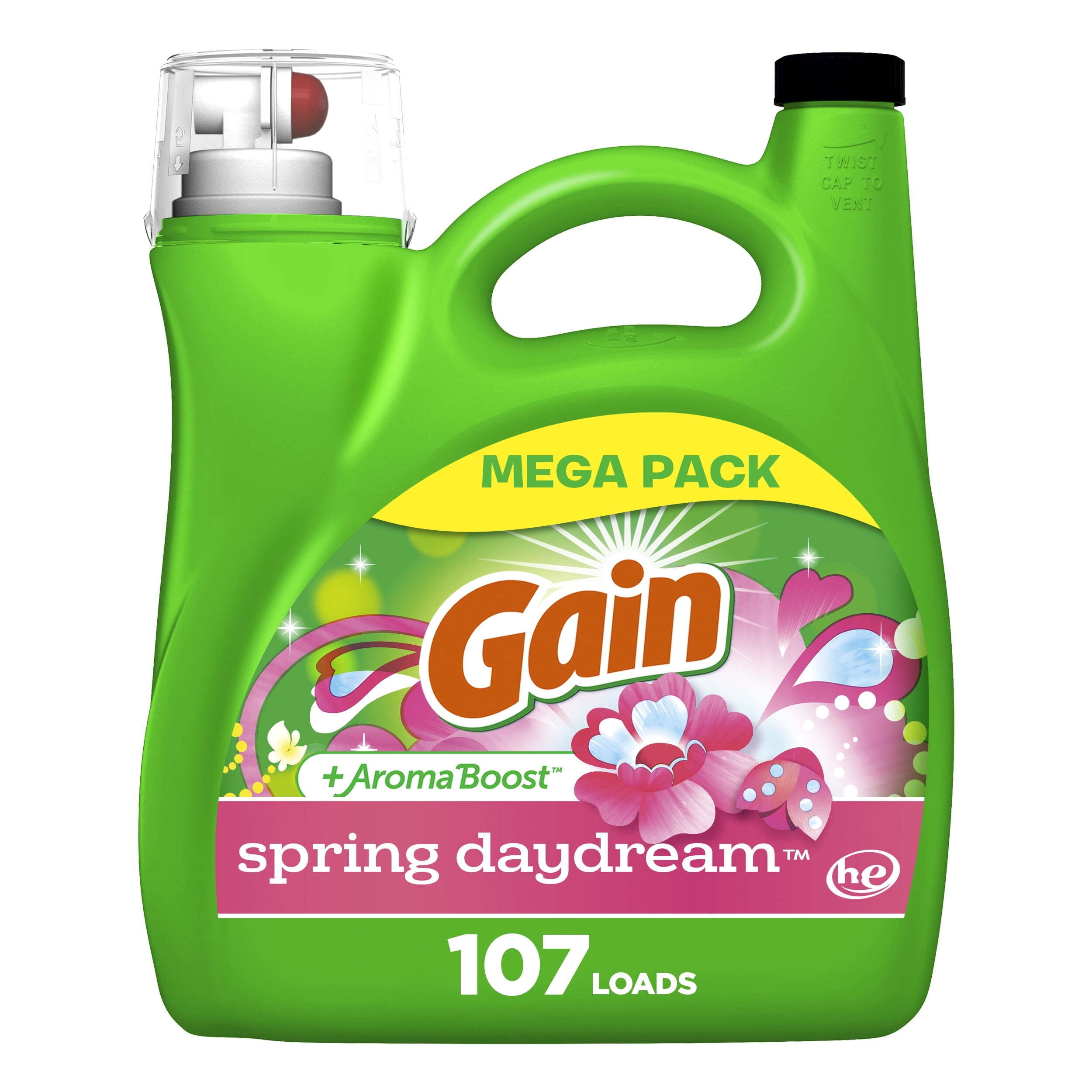 Gain Liquid Laundry Detergent, Spring Daydream Scent, 107 Loads, 154 fl ...