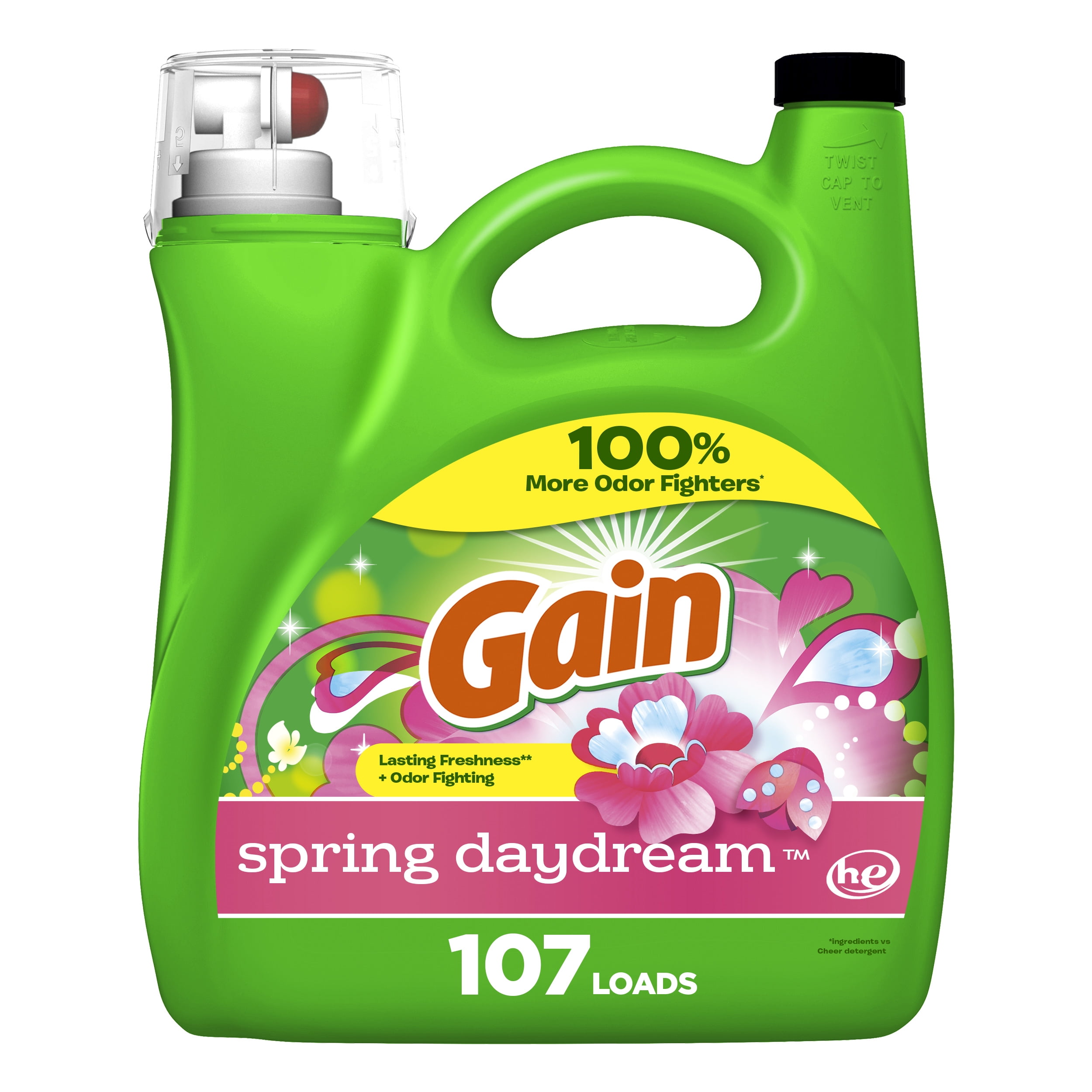 Gain Washing Power: Spring Daydream Scent Liquid Laundry Detergent, 107 ...