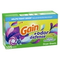 2X - Gain + Odor Defense Fabric Softener Dryer Sheets - Super Fresh ...