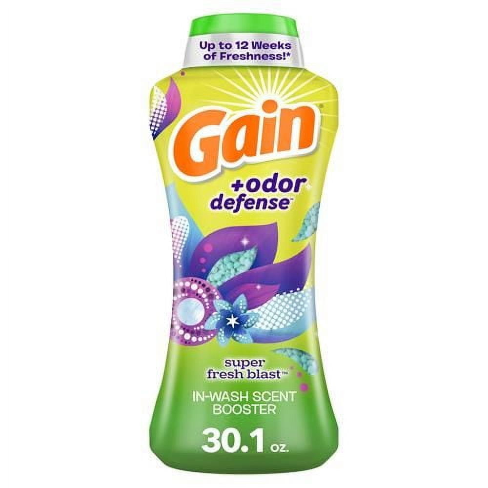 Gain + Odor Defense In-Wash Scent Booster Beads, Super Fresh Blast ...