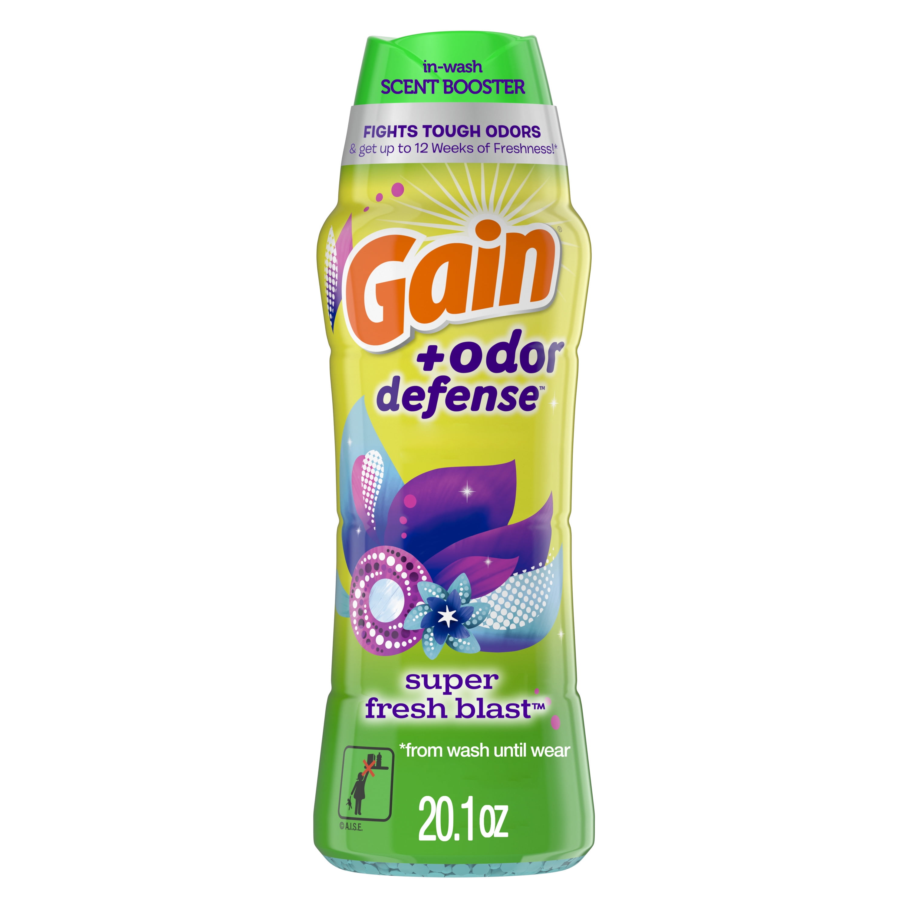Gain + Odor Defense In-Wash Fabric Laundry Enhancer, Fragrance Booster ...
