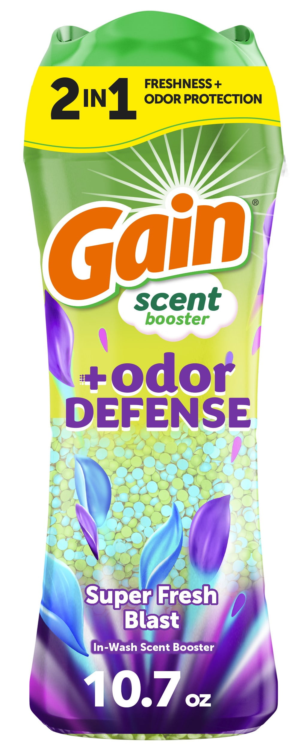 Gain Odor Defense 2-in-1 In-Wash Laundry Scent Booster Beads, Super ...