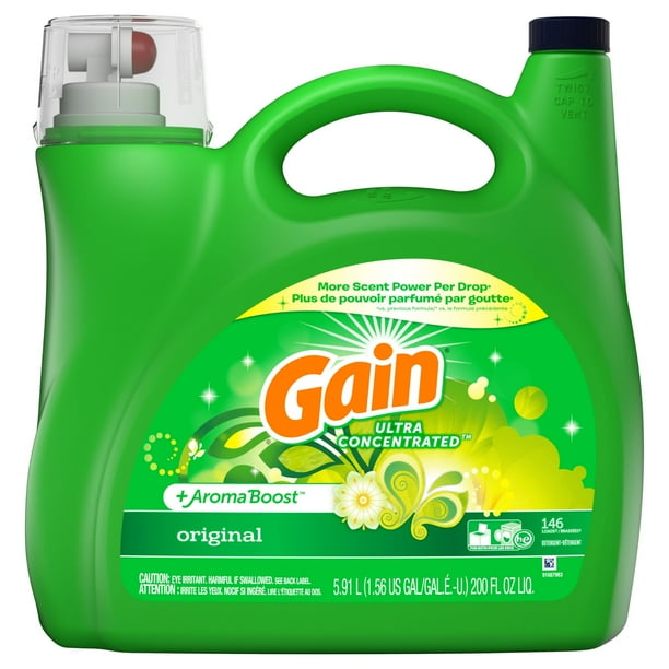 Gain Original Ultra Concentrated Liquid Laundry Detergent, 200 Fluid ...