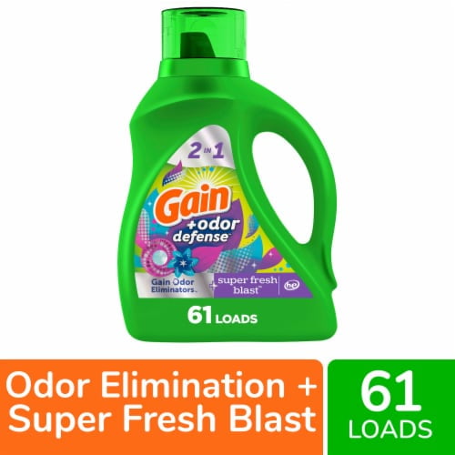 Gain Plus Odor Defense Super Fresh Blast Liquid Laundry Detergent ...