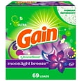 Gain Powder Laundry Detergent, 82 oz, Moonlight Breeze Scent, for 69 ...