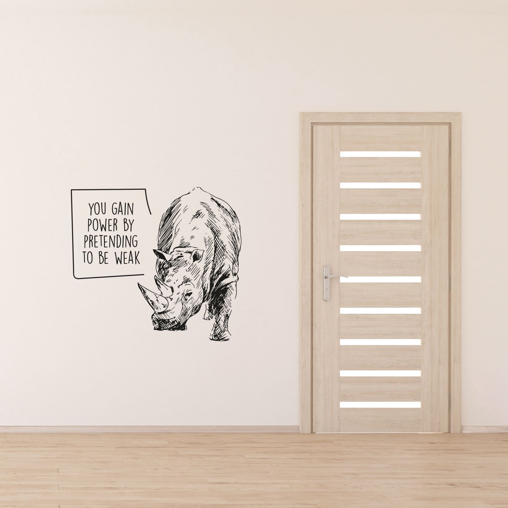 Gain Power Rhino Motivation Quote Animal Animals Life Quotes Wall ...