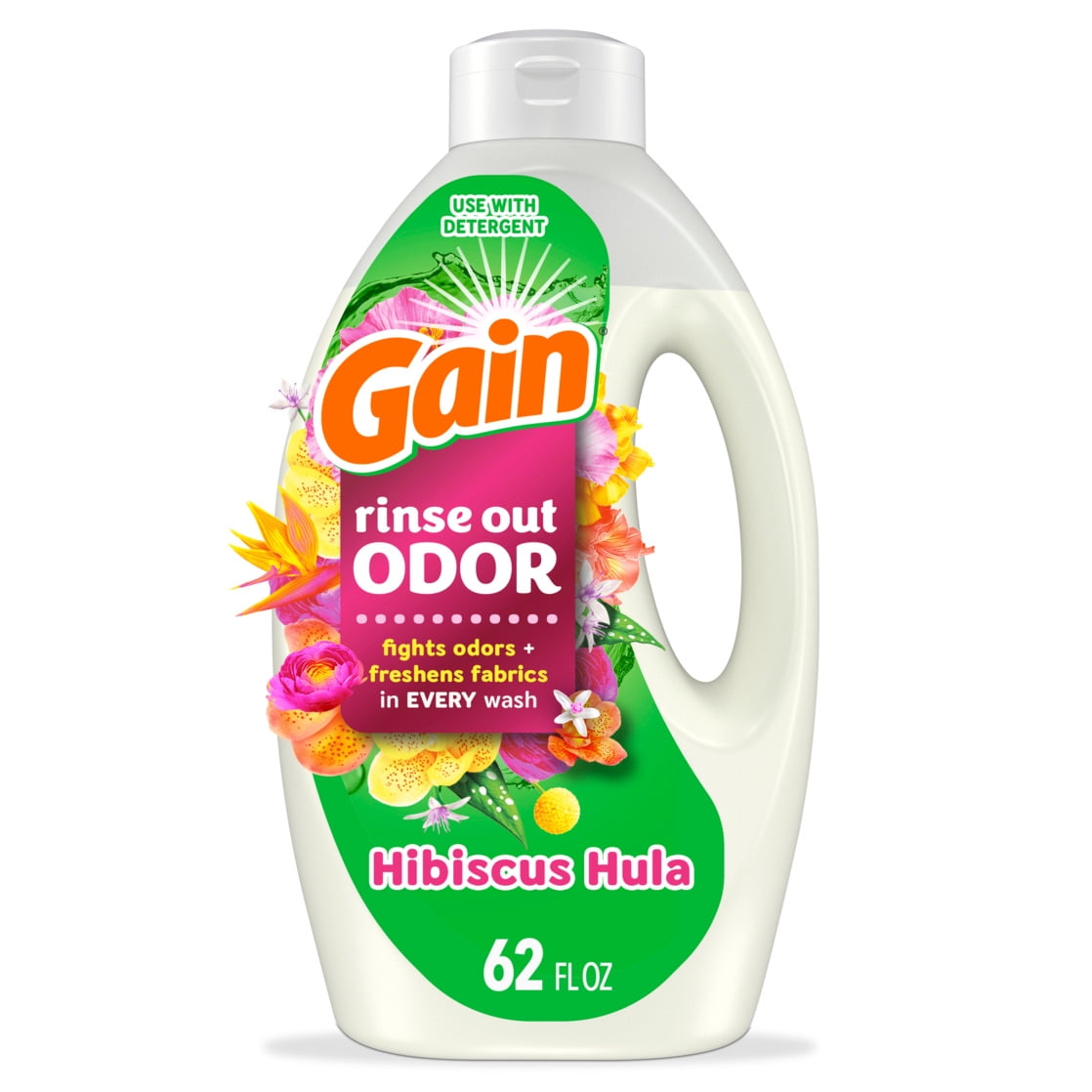 Gain Rinse Out Odor Fabric Softener Rinse, Odor Fighter, Hibiscus Hula ...