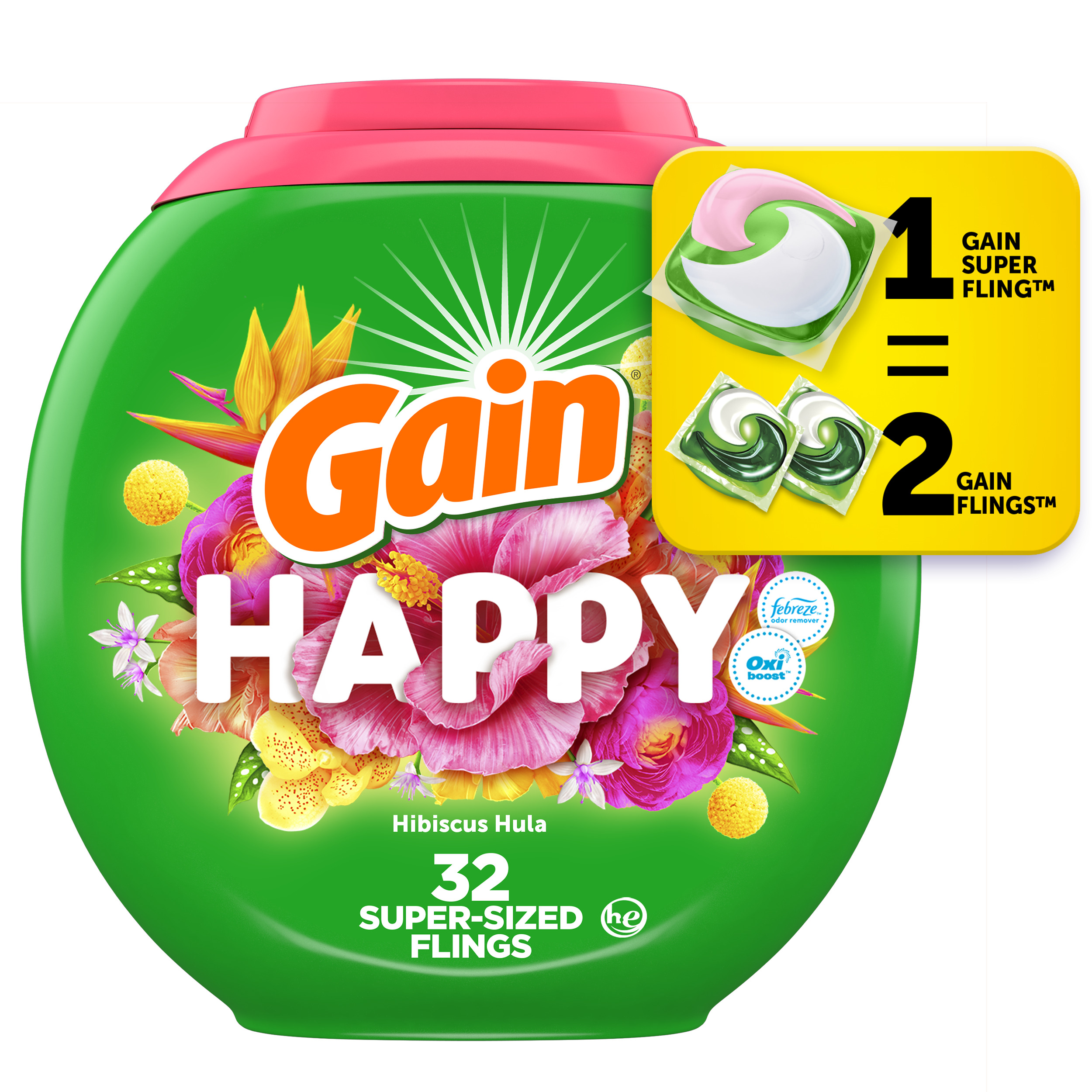 Gain Liquid Laundry Detergent, Apple Mango Tango, 32 Loads, 50 fl oz ...