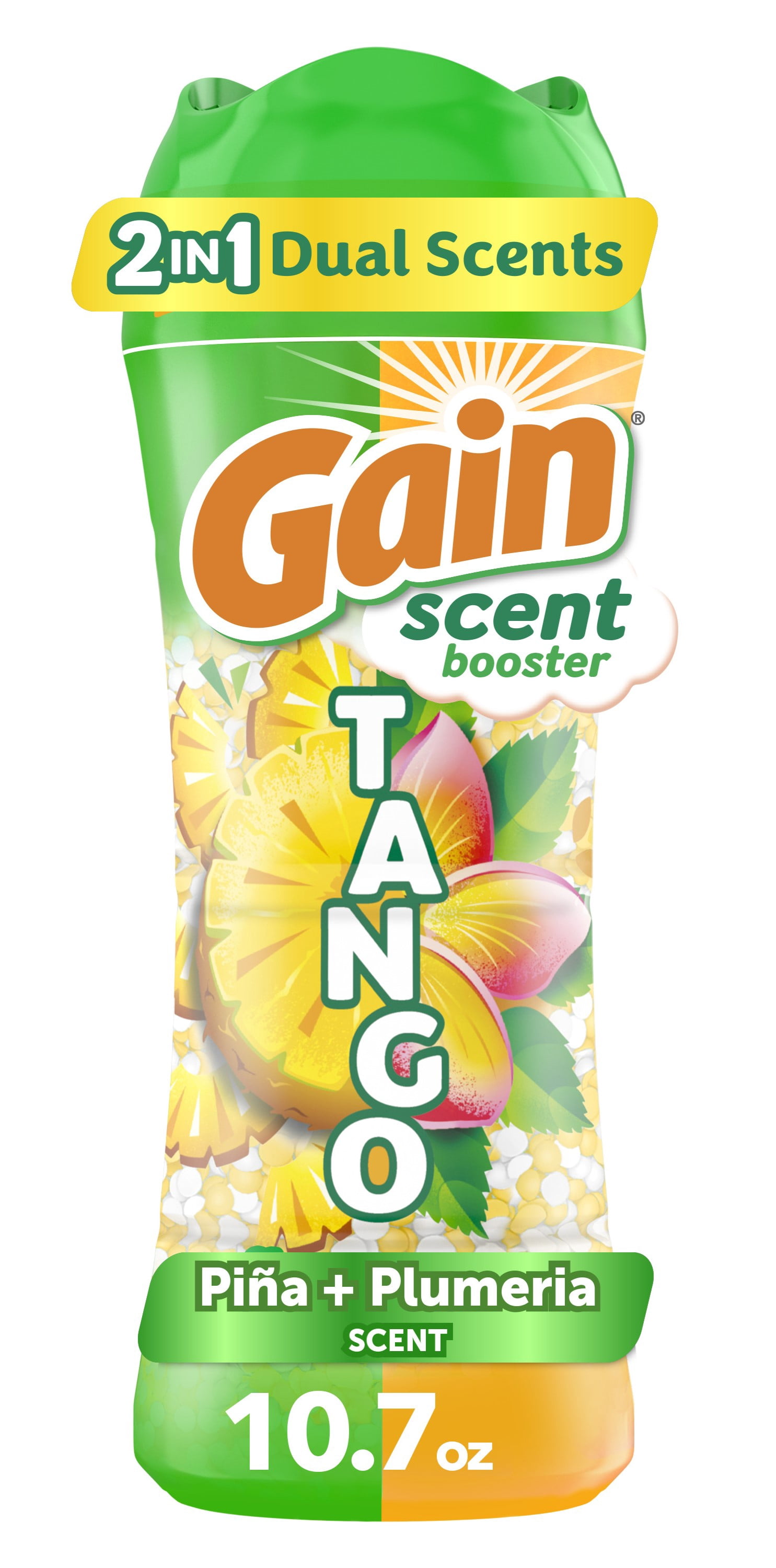 Gain Laundry Scent Booster Beads with Piña and Plumeria Scent 10.7 oz ...