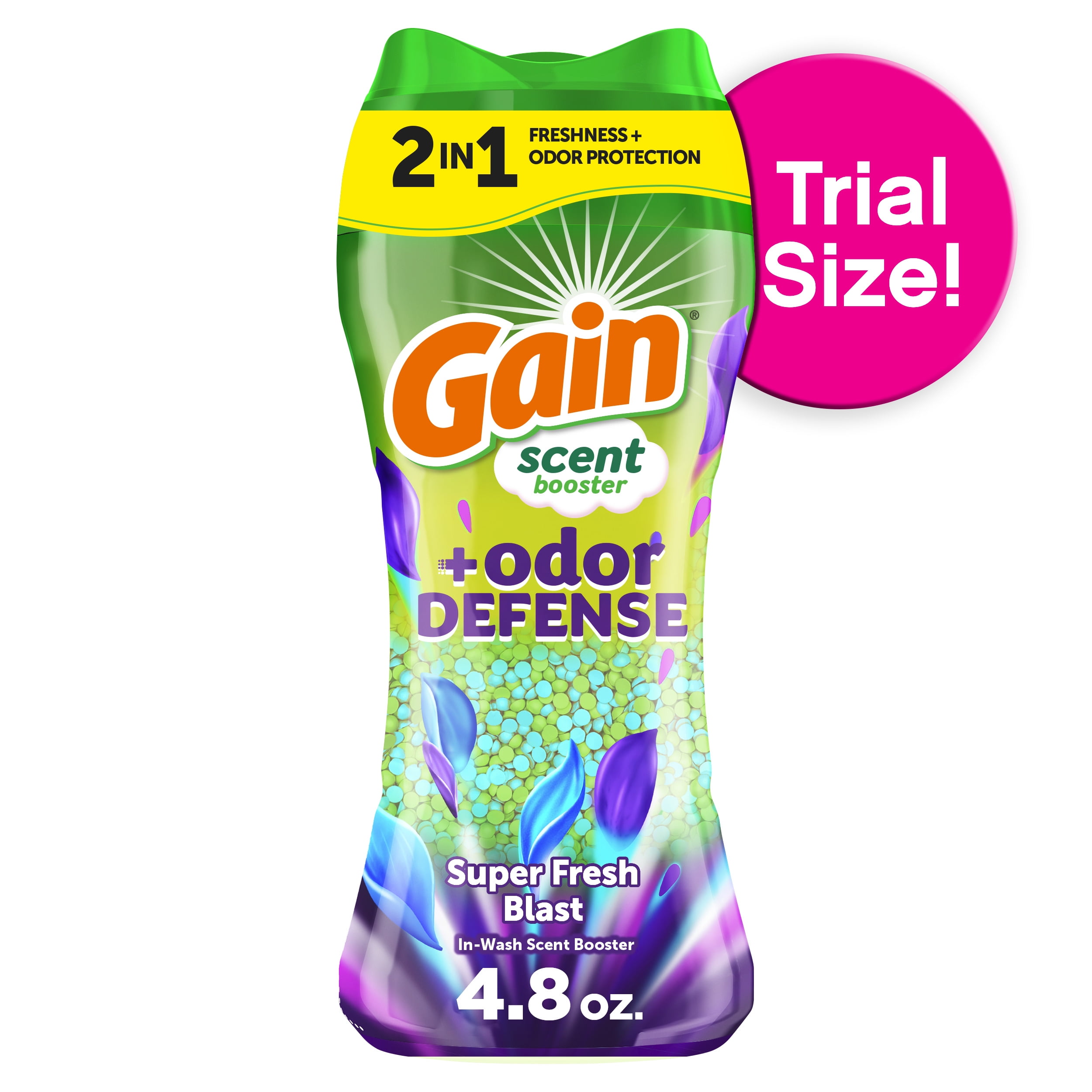 Gain Odor Defense 2-in-1 In-Wash Laundry Scent Booster Beads, Super ...