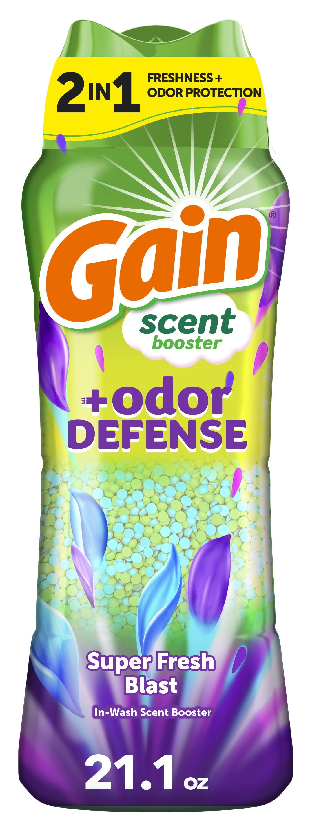 Gain Odor Defense 2-in-1 In-Wash Laundry Scent Booster Beads, Super ...