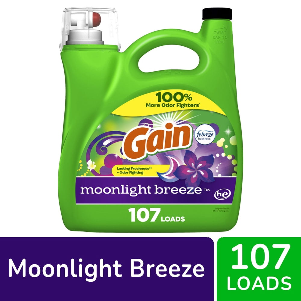 Gain With Febreze Moonlight Breeze Liquid Laundry Detergent, 154 fl oz ...