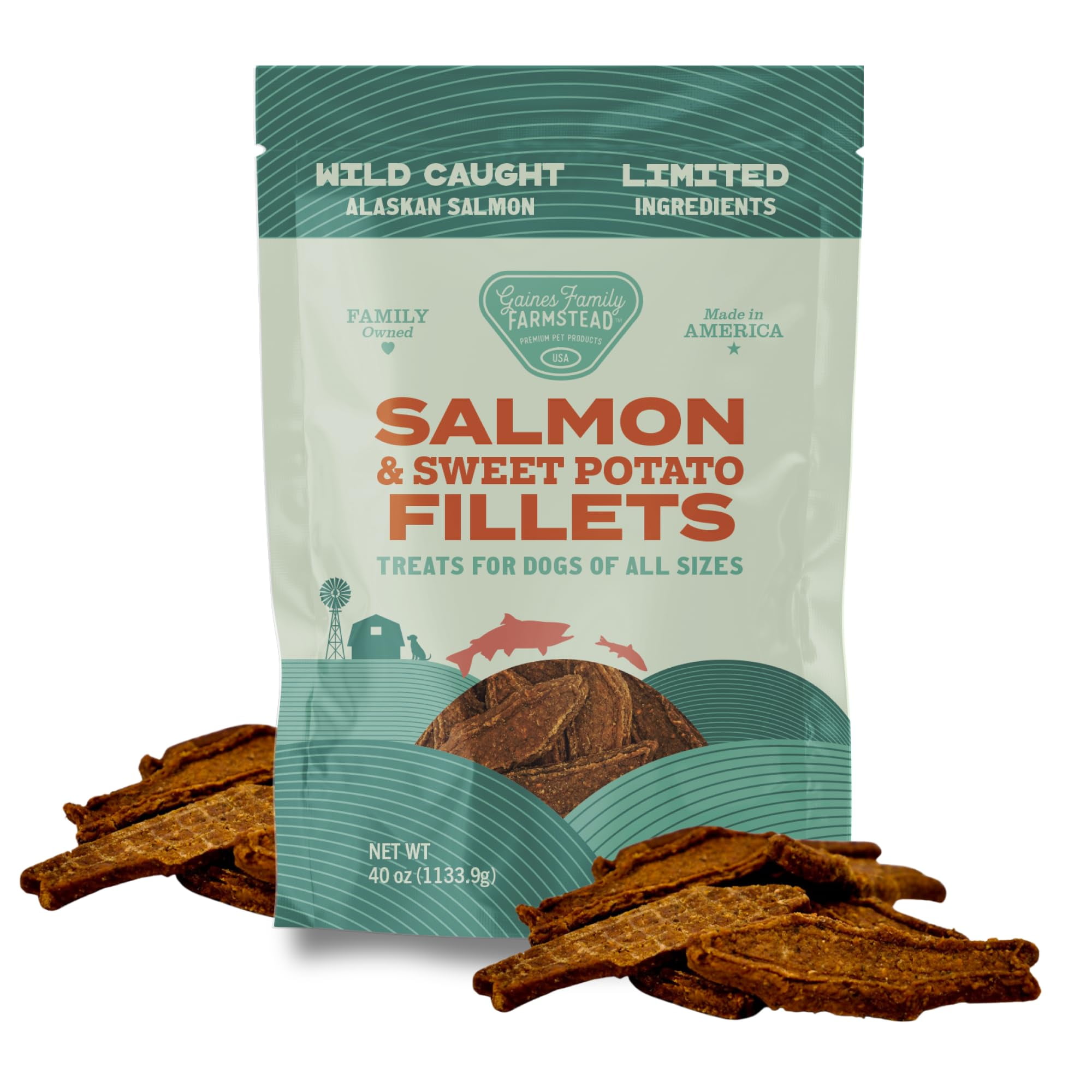 Gaines Family Farmstead Salmon and Sweet Potato Fillets for Dogs - 40 ...