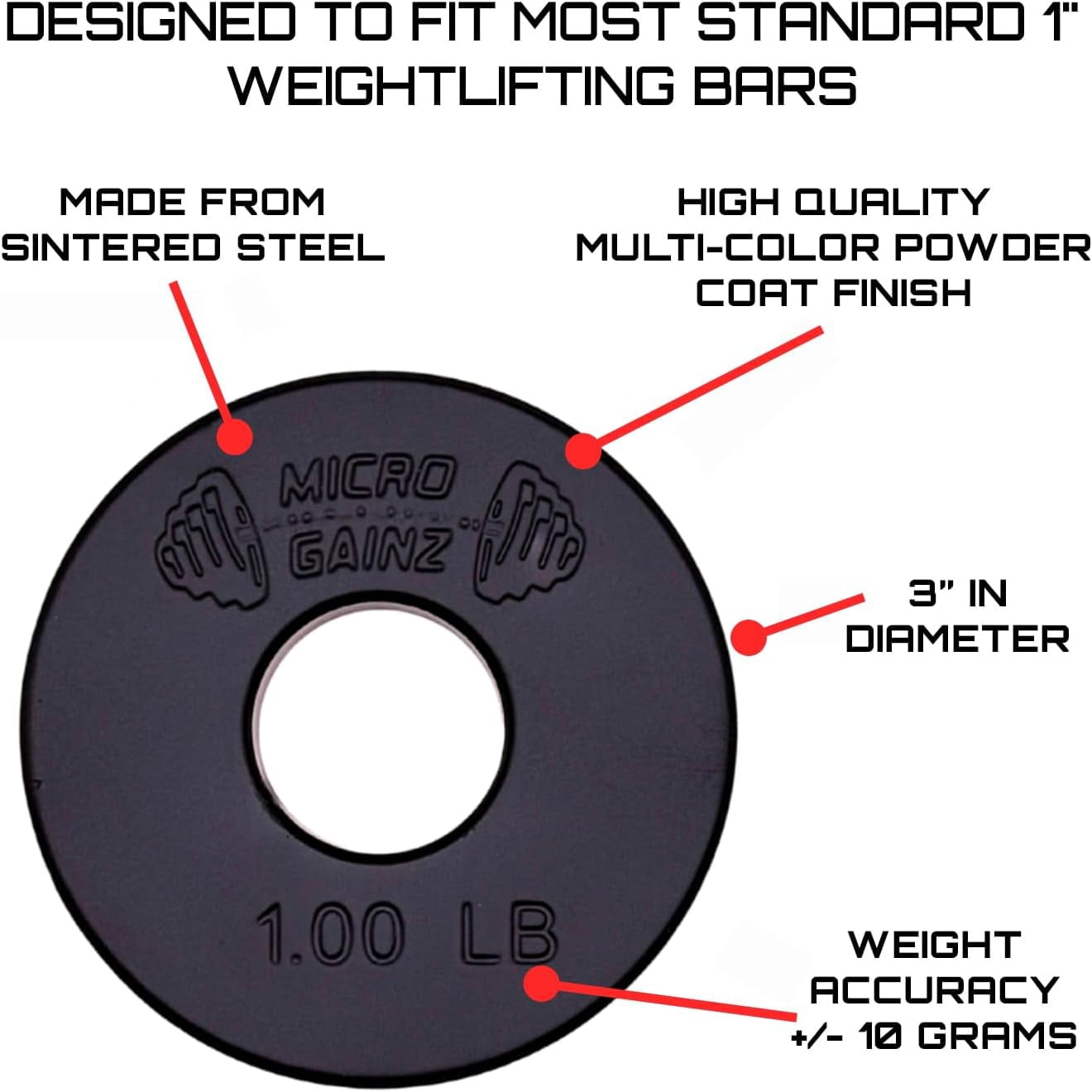 Gainz 8 Piece Standard Weight Plate Set with Bag - Walmart.com
