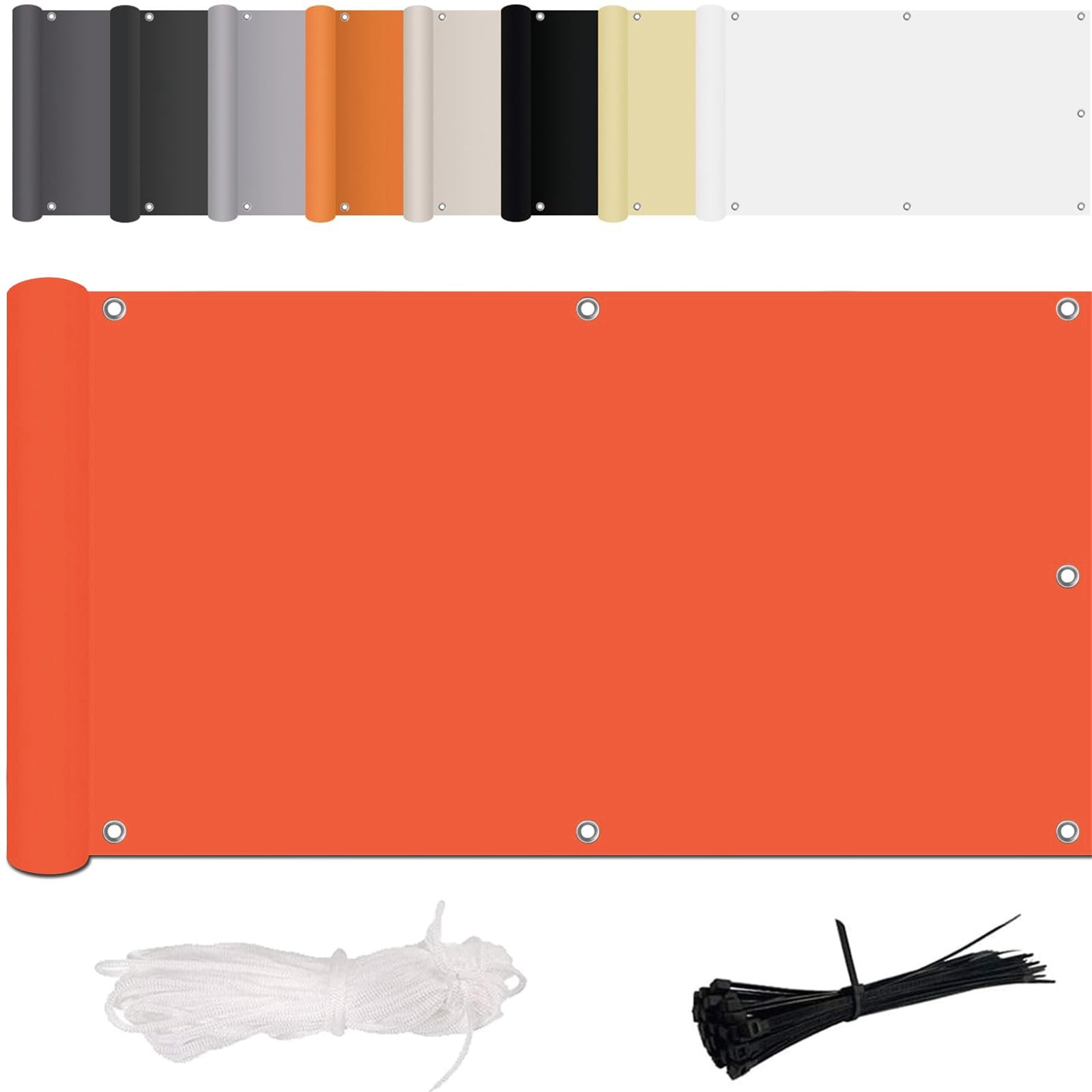 Gaiseeis Clearance Saffron Color Balcony Privacy Screen Cover, 2.9ft ...