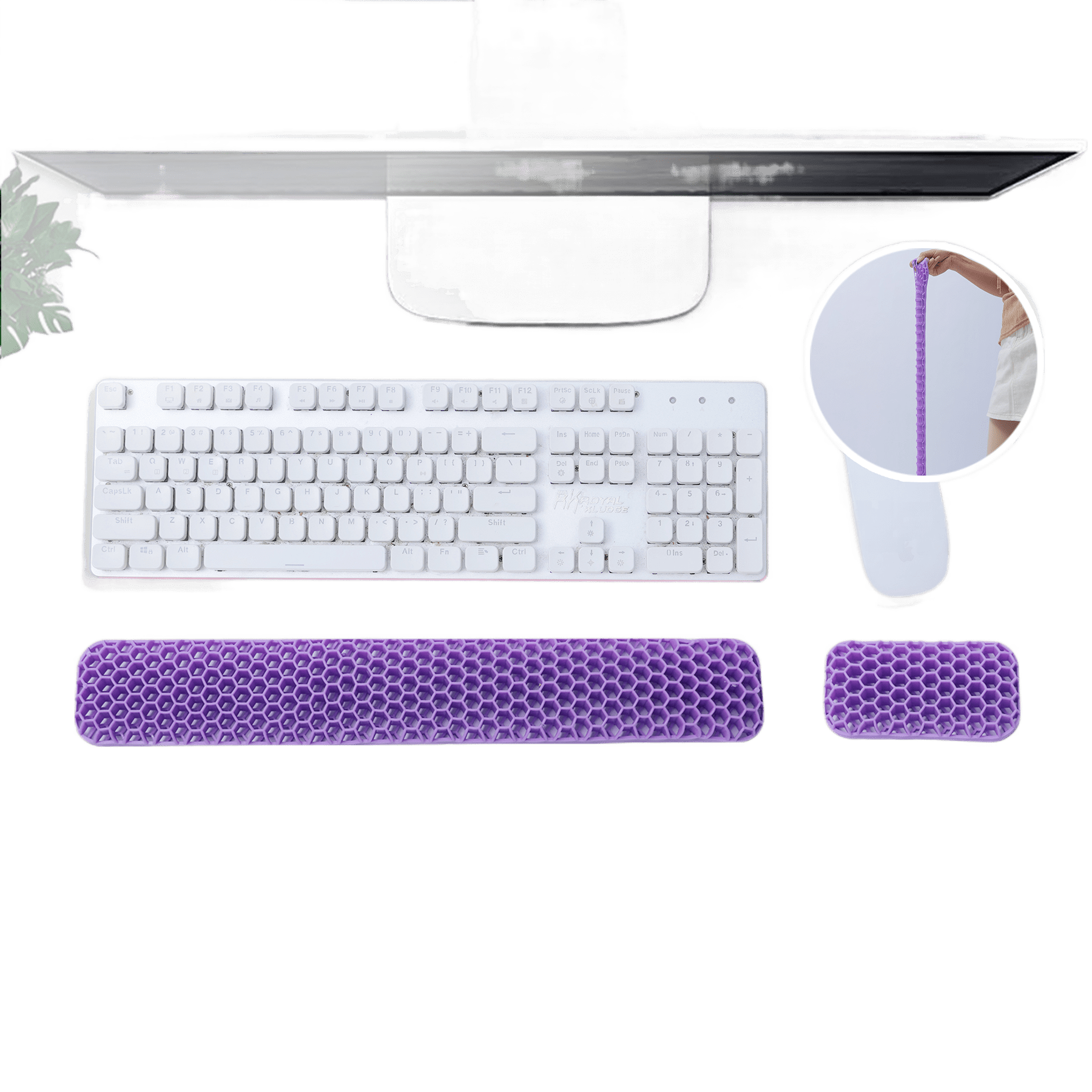 Gaishi Ergonomic Keyboard Wrist Rest Set for Office & Gaming, Soft TPE ...
