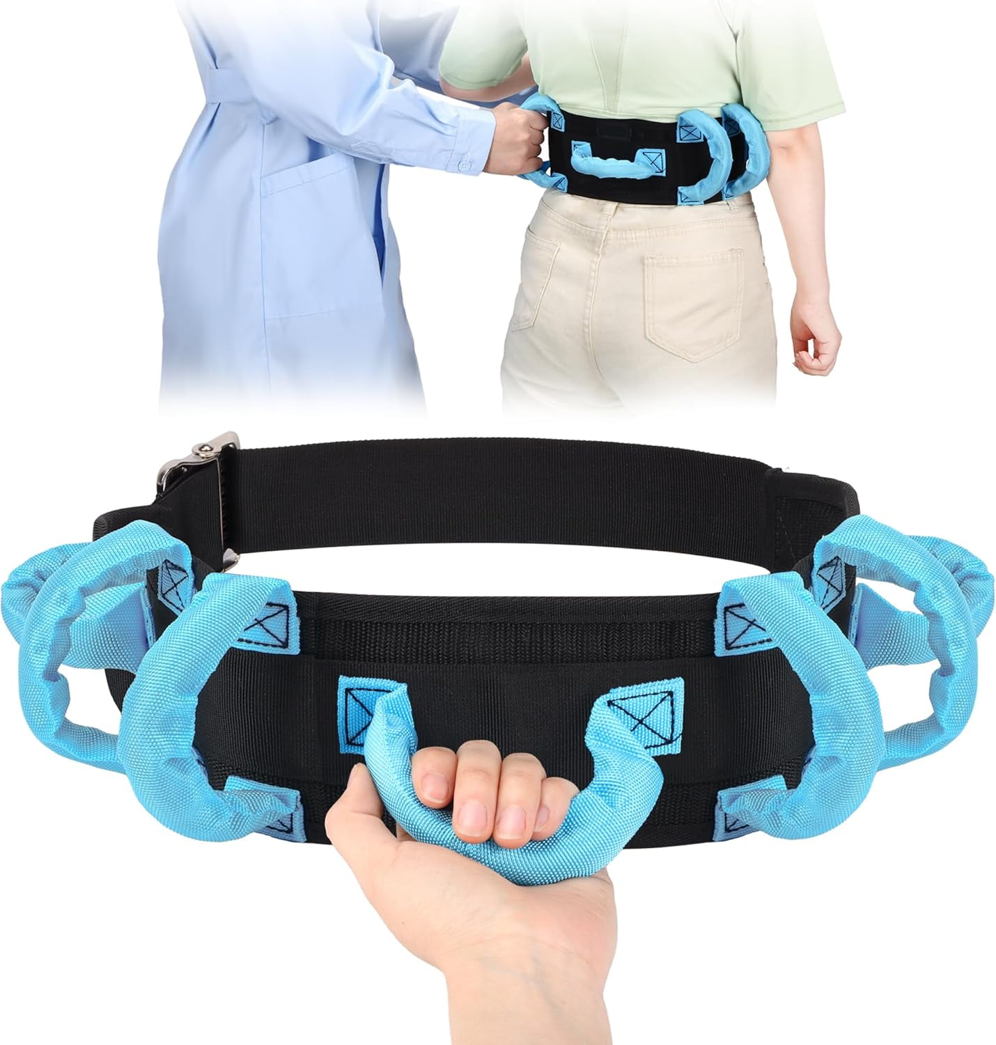 Gait Belt Transfer Belts with Handles for Lifting Seniors, Safety Gate ...