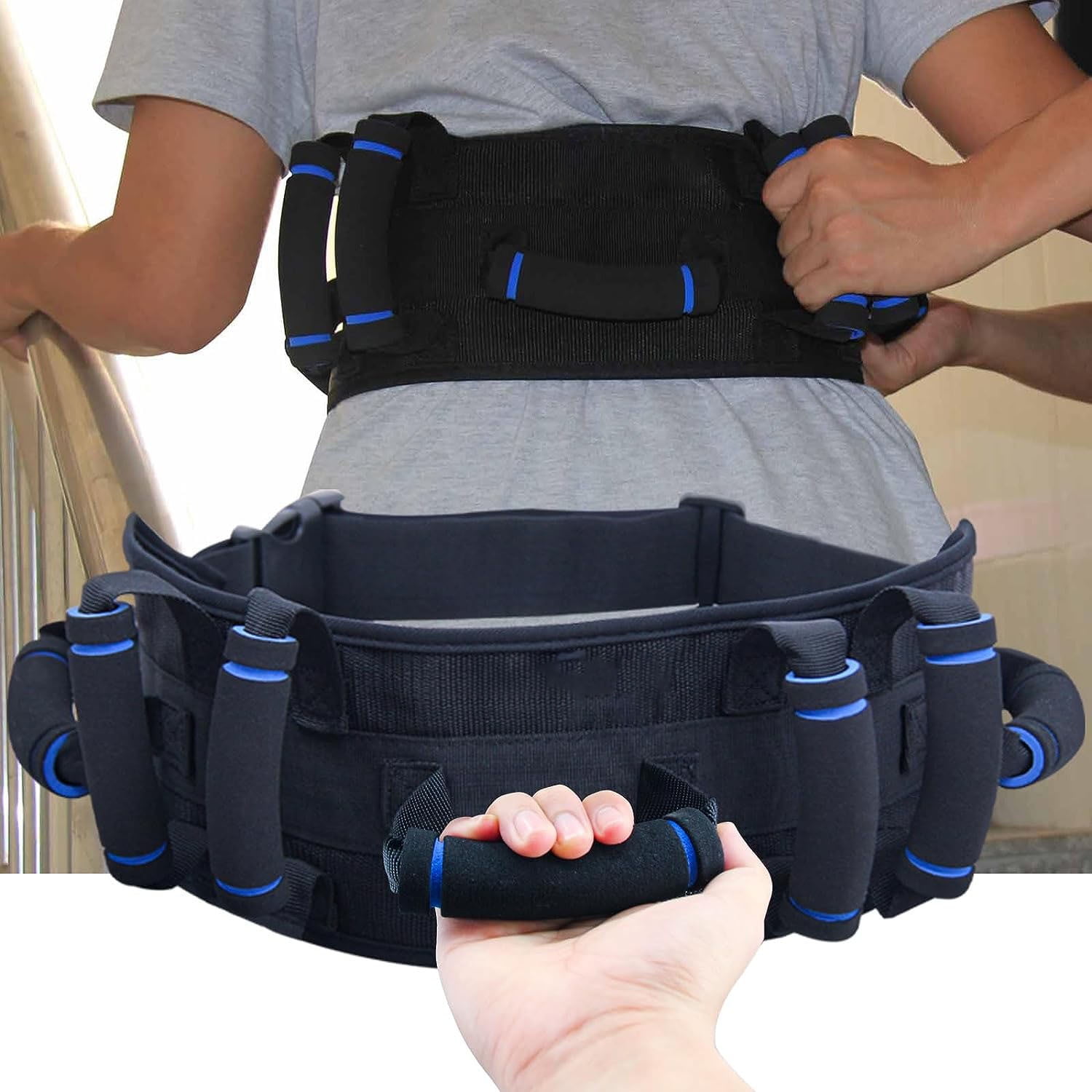 Gait Belts Transfer Belt for Seniors with 7 Handles, Gate Belt for ...