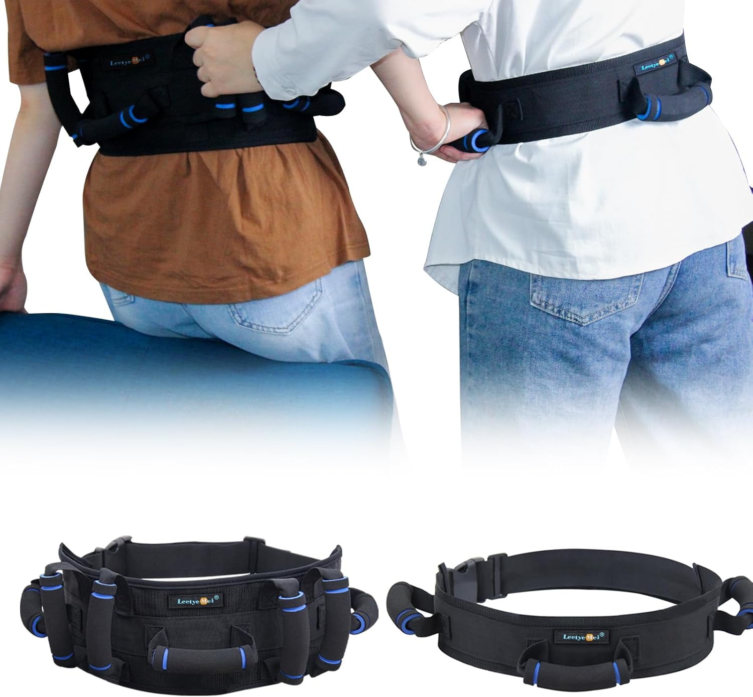 Gait Belts Transfer Belt for Seniors, Gate Belt for Elderly Lift Belts ...