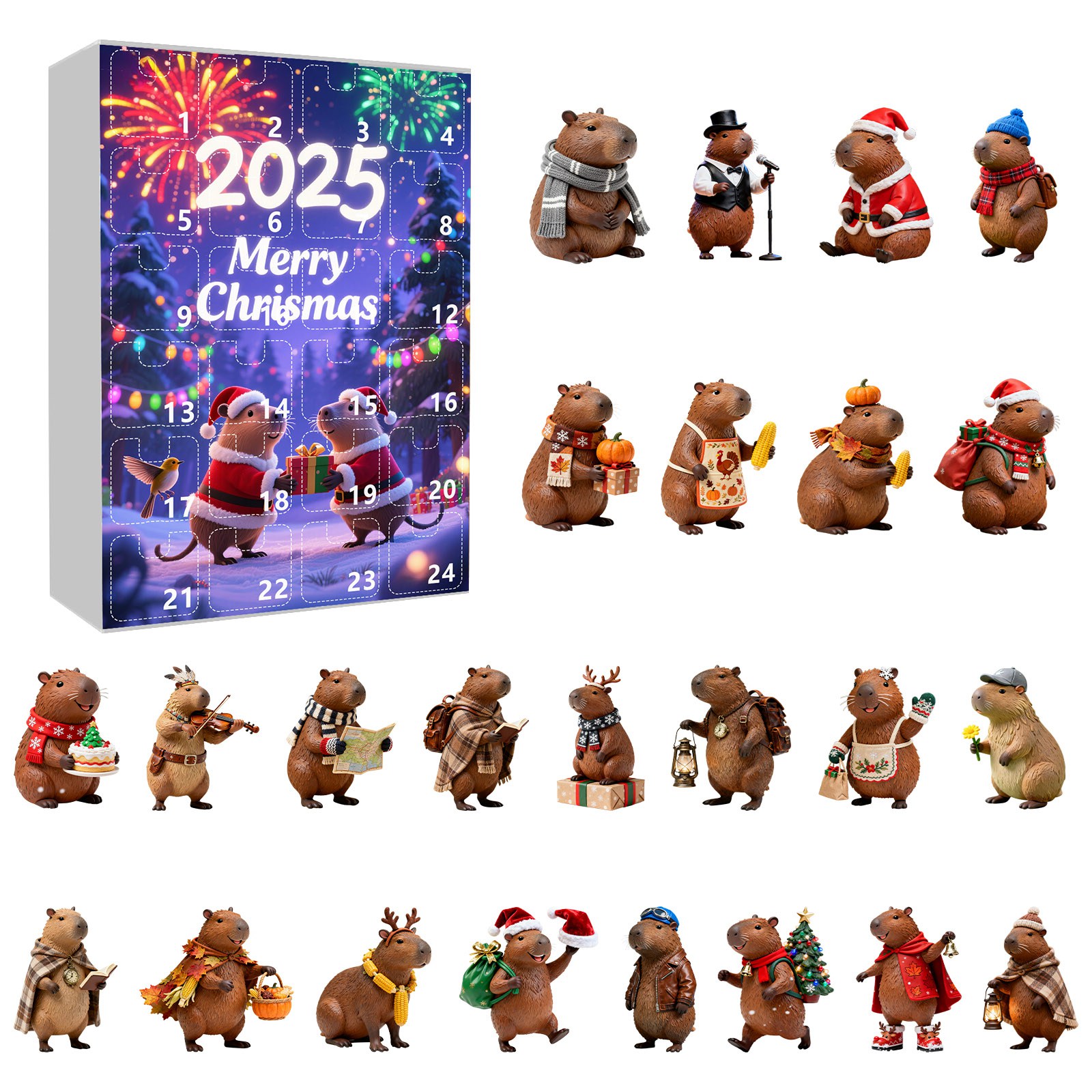 Gaiwos Christmas Capybara Advent Calendars 2025, 24 Days Capybaras ...