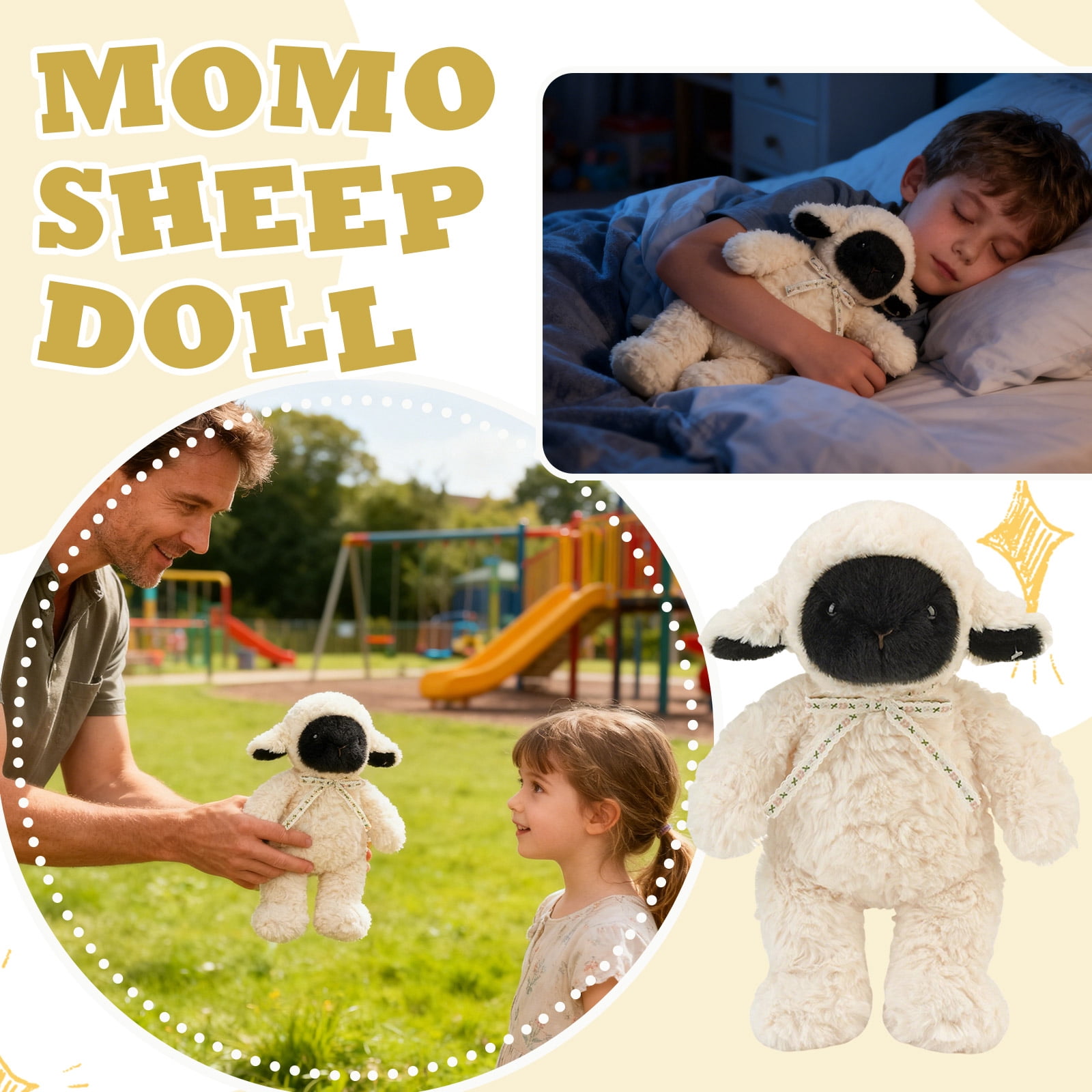 Gaiwos Cuddle Cub Lamb Stuffed Animal 13.8 inches, Cuddly Fluffy Farm ...