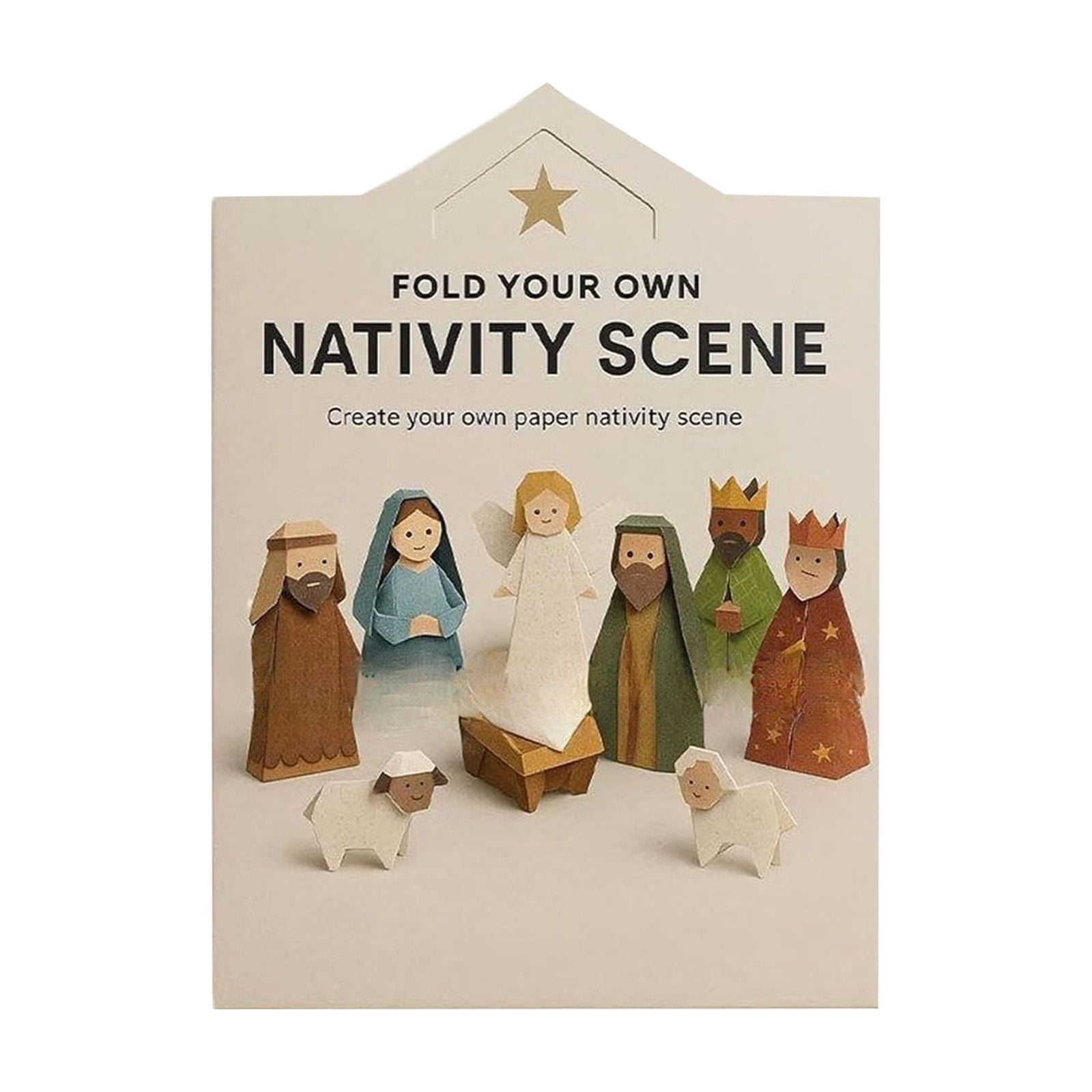 Gaiwos DIY Paper Nativity Scene Origami Kit, Jesus, Angel & Animal ...