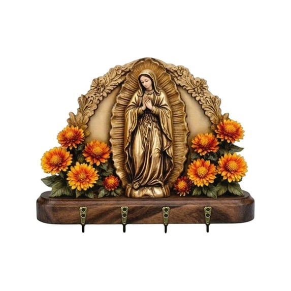 Gaiwos Golden Virgin Key Holder 9 inches, Elegant Wall Decor with ...