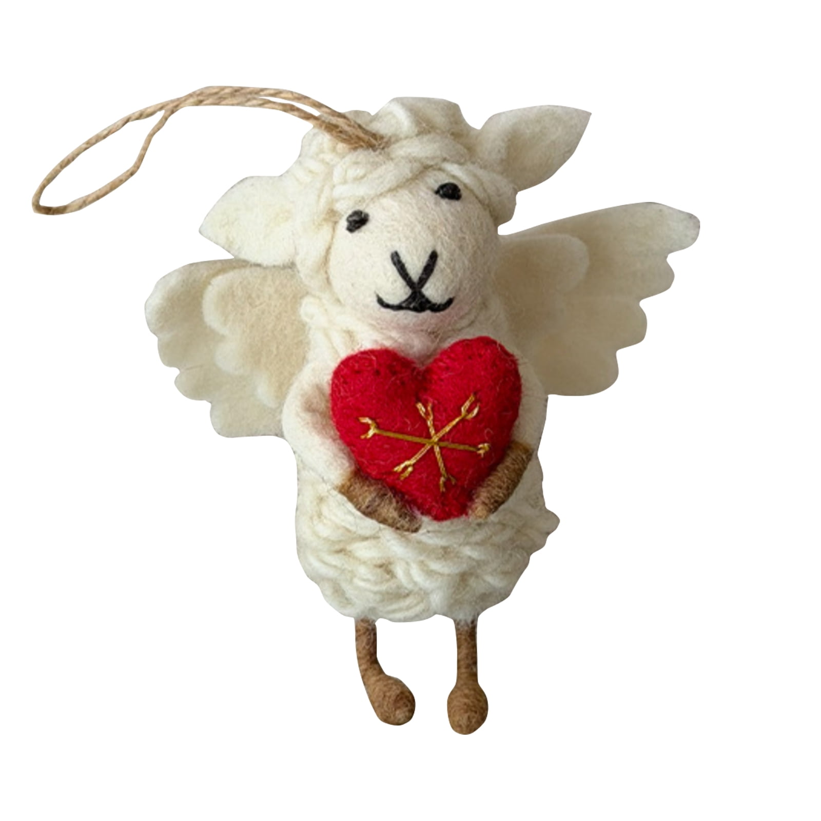 Gaiwos Handmade Felt Sheep Ornaments 4.7 inches, Hand Woven Cute Felt ...