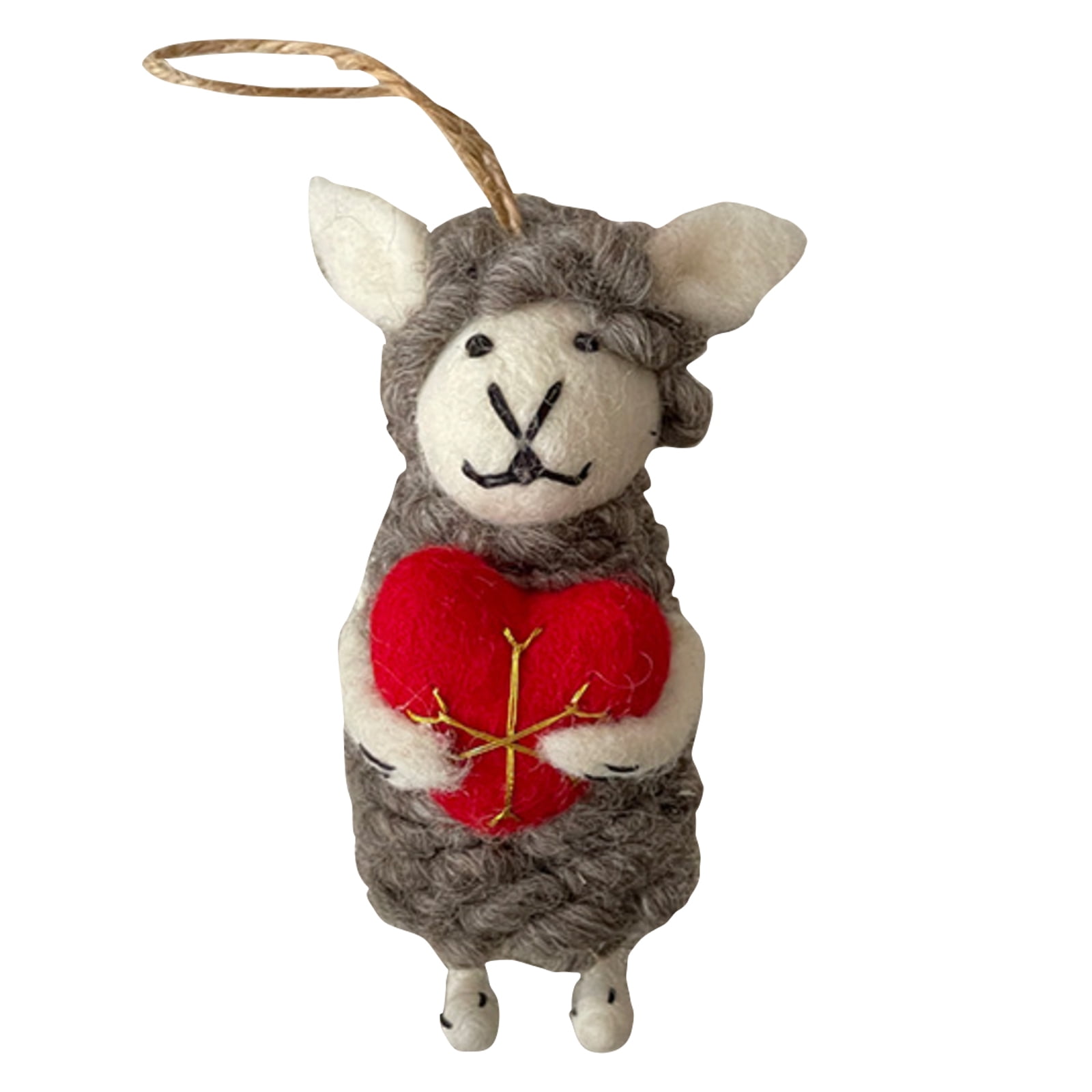 Gaiwos Handmade Felt Sheep Ornaments 4.7 inches, Hand Woven Cute Felt ...