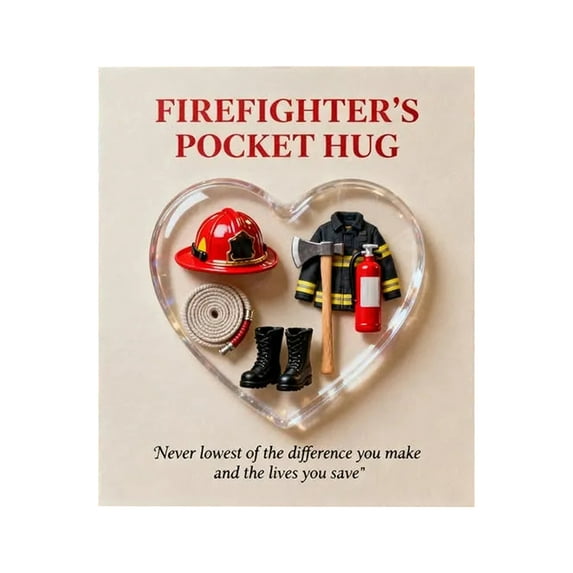 Gaiwos Pocket Hug Token for First Responders 4 inches, Acrylic Heart ...