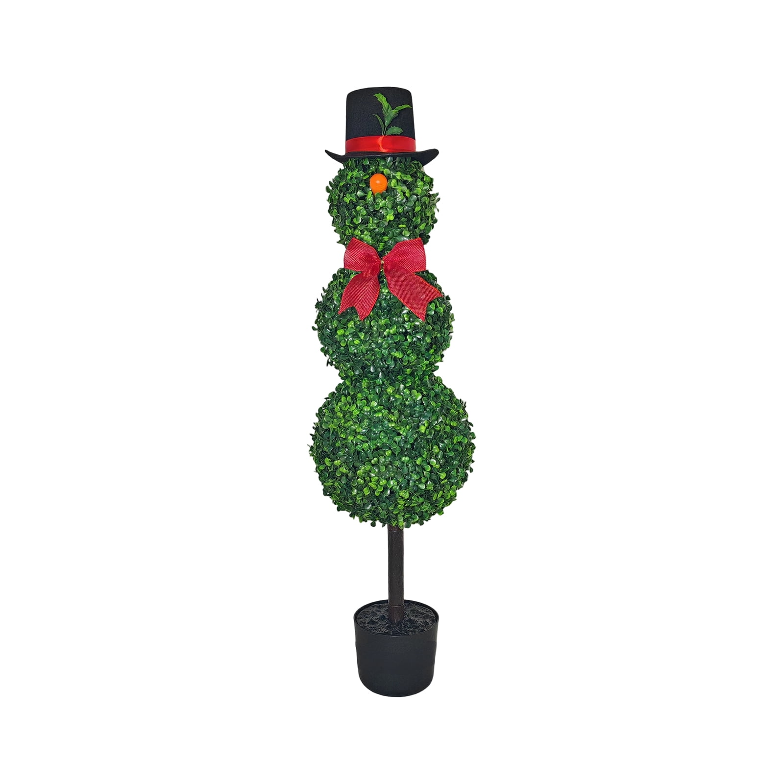 Gaiwos Snowman Topiary Christmas Decoration 35.4 inches, Artificial ...