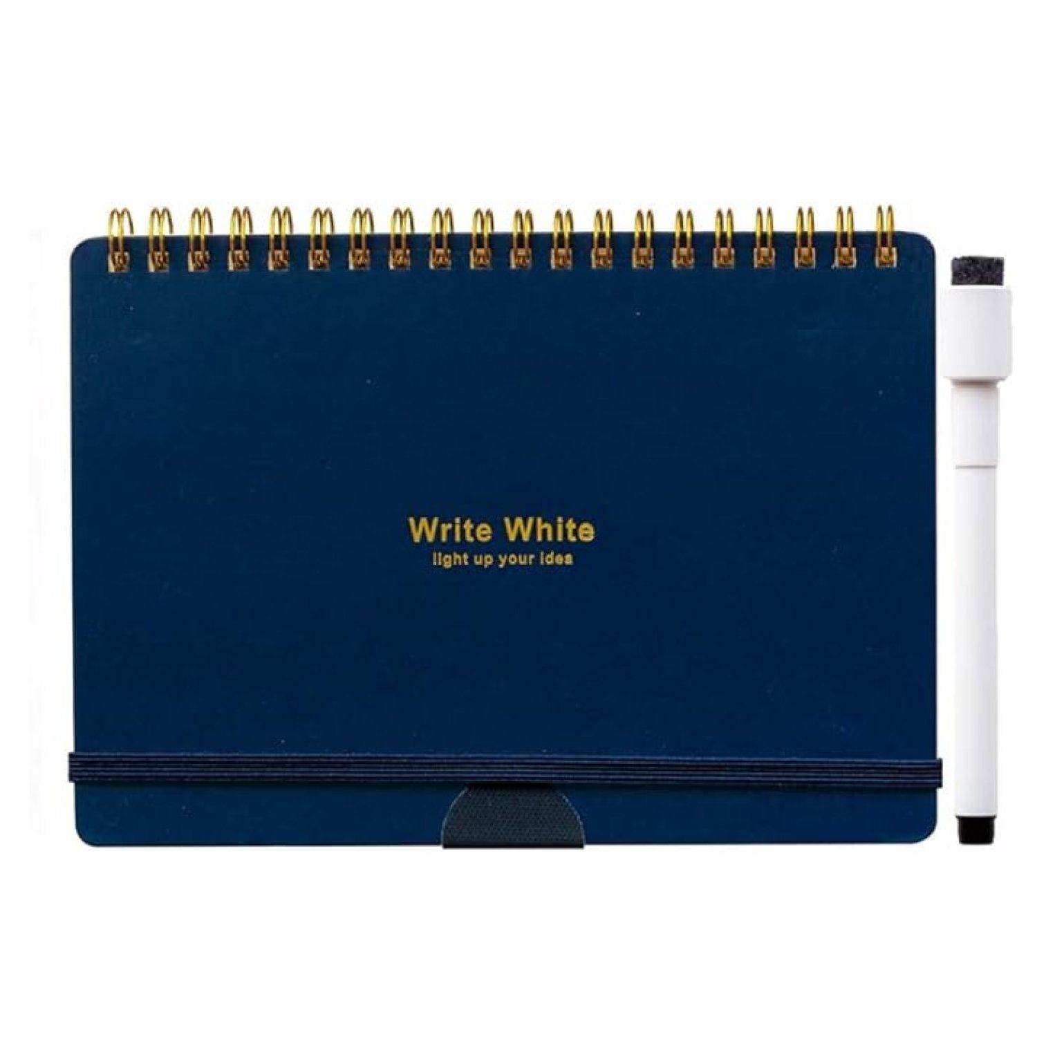 Gakken Sta:Ful D08029 Write White Whiteboard Notebook, B6, Navy ...