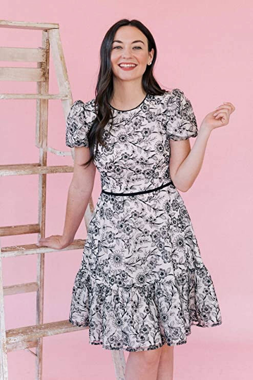 Gal Meets Glam Viola Raffia Embroidery Pattern Dress Black/Nude 6 ...