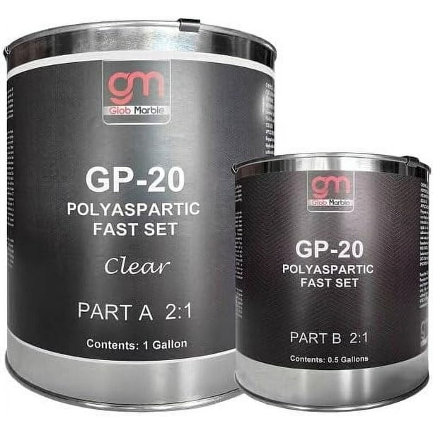 Gal. Polyaspartic Sealer GP-20 Floor Top Coat. High-Gloss, , Protective ...