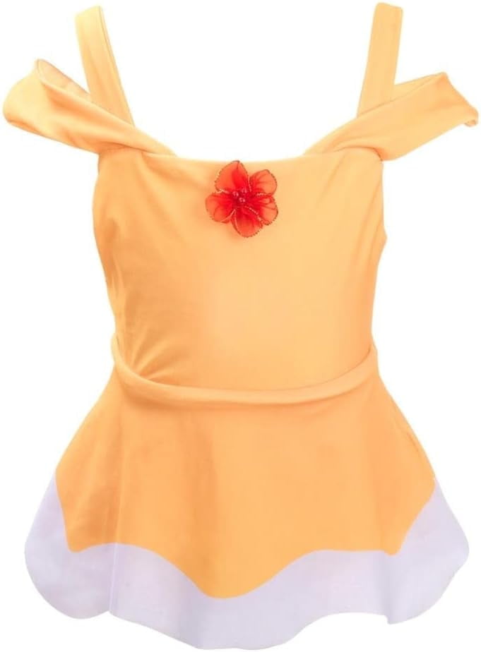 GalaGarb Girls Princess One Piece Swimsuit with Skirt Swimwear Swimming ...