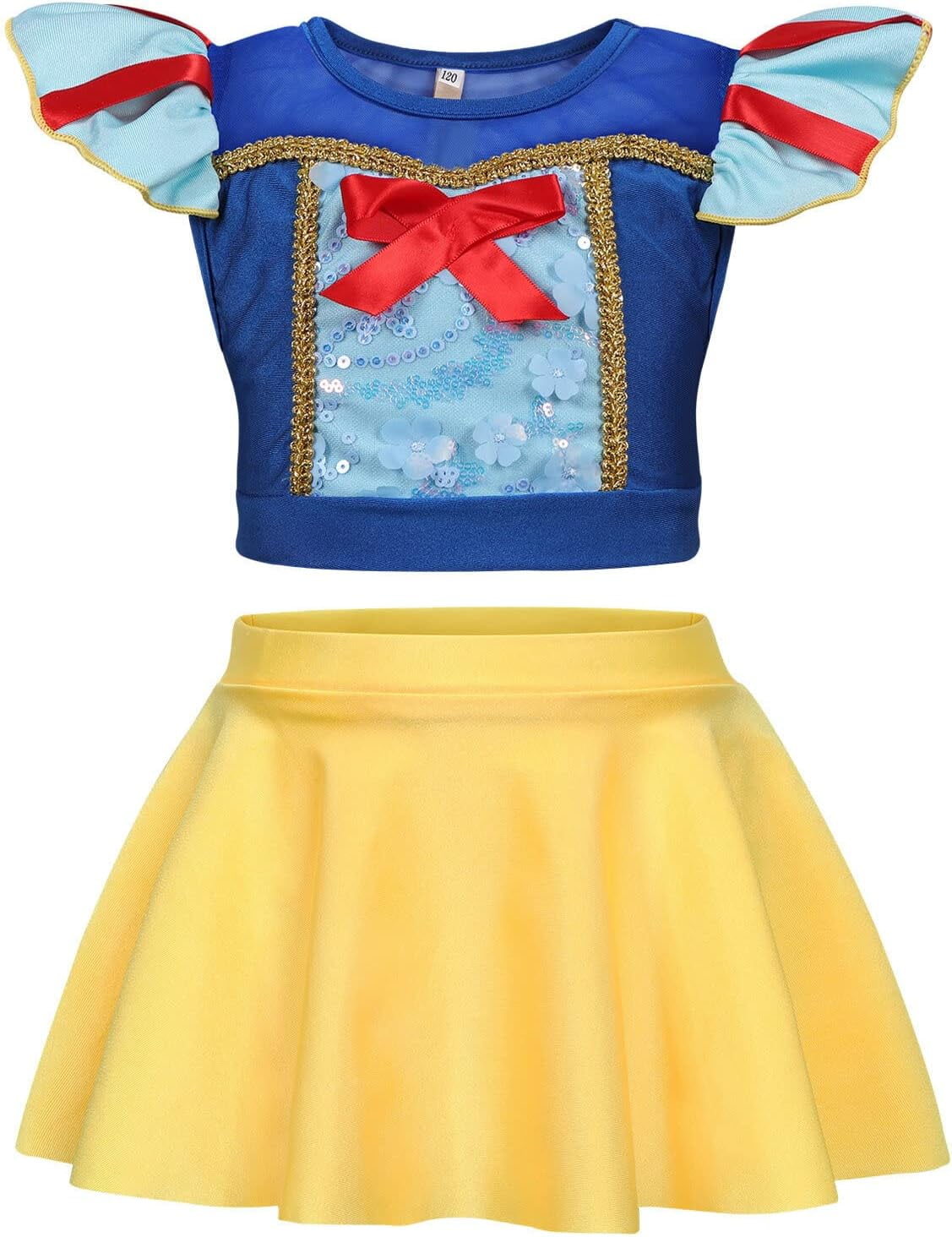 GalaGarb Girls Princess Two Piece Swimsuit Kids Bathing Suits Ruffles ...