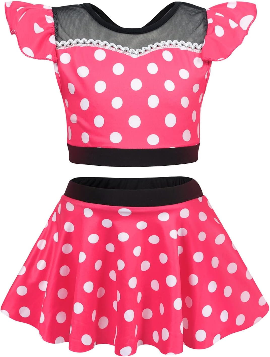 GalaGarb Girls Princess Two Piece Swimsuit Kids Bathing Suits Ruffles ...