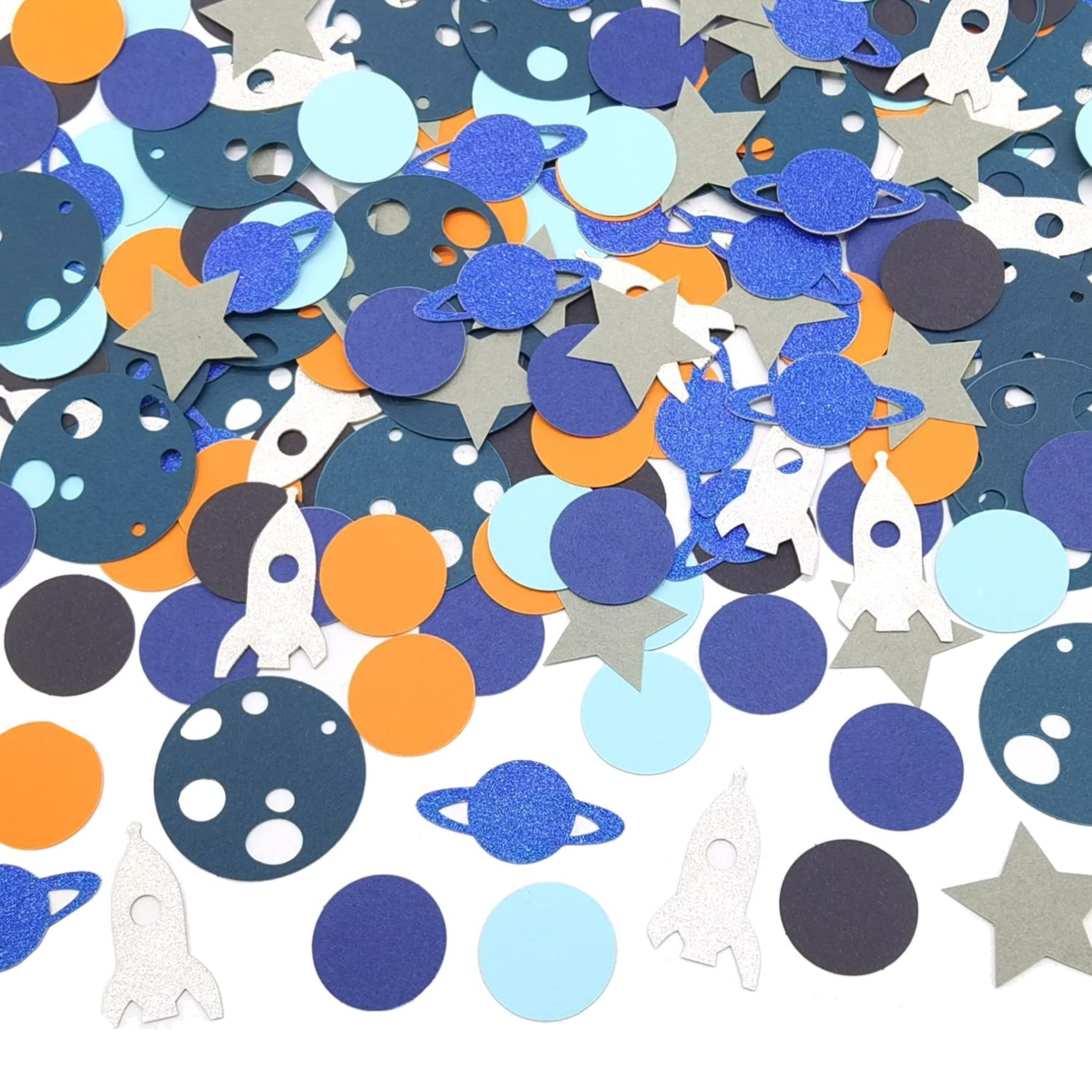 Galactic Celebration Confetti Set - 200 Pieces of Space-Themed Table ...