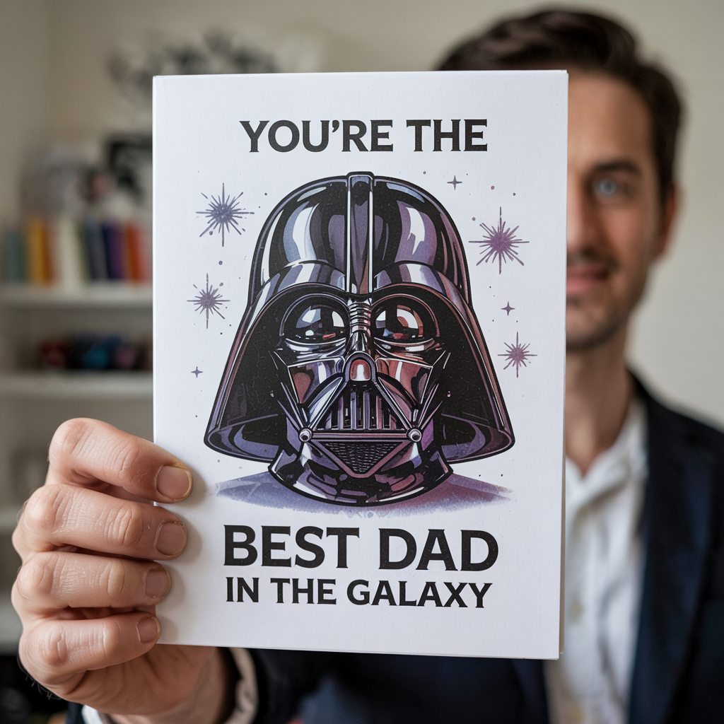 Galactic Dad Greeting Card - "You're the Best Dad in the Galaxy" - Fun ...