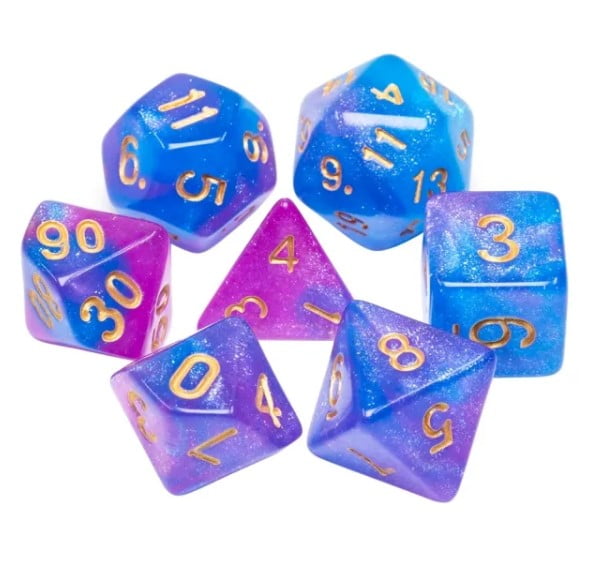 Galactic Dice Acrylic HD Dice Sets - Midsummer Night (Blue, Pink ...