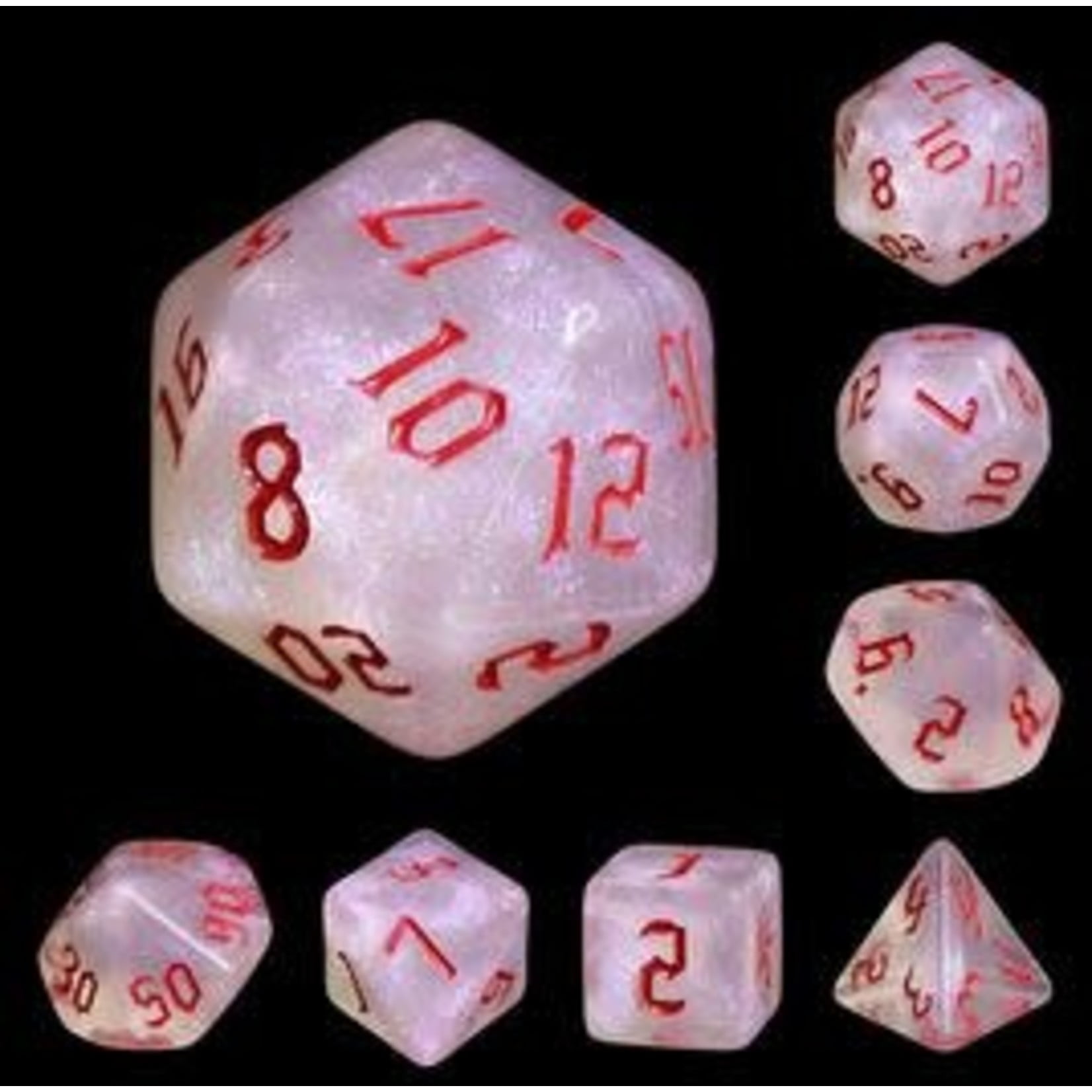 Galactic Dice Acrylic HD Dice Sets - The Chaos (White & Red Font) Set ...